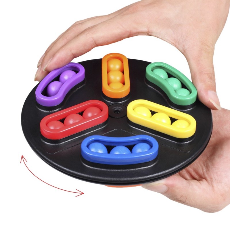 Disco rotatorio rompecabezas 6 colores a encajar.