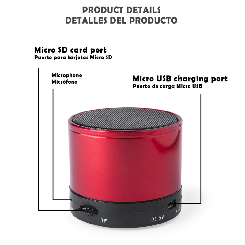Altavoz compacto Martins Bluetooth 3.0 de 3W con manos libres y radio FM.