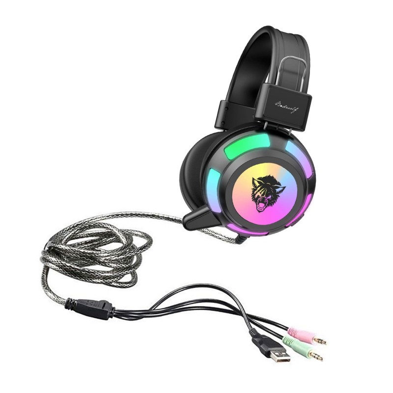 V8 RGB-koptelefoon. Gaming-headsets voor pc met ingebouwde microfoon en ...