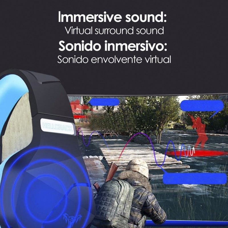 G600 Hellcrack Headset Spezielle Gaming-Kopfhörer mit integriertem ...