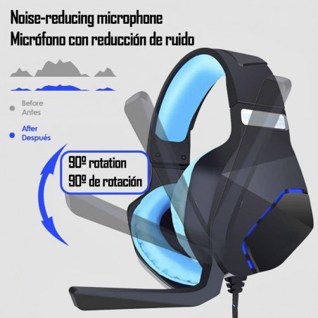 Headset G600 Hellcrack auriculares especiales para gaming con microfono ...